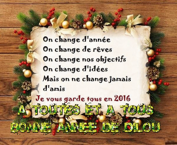 Voeux reçus pour la nouvelle année